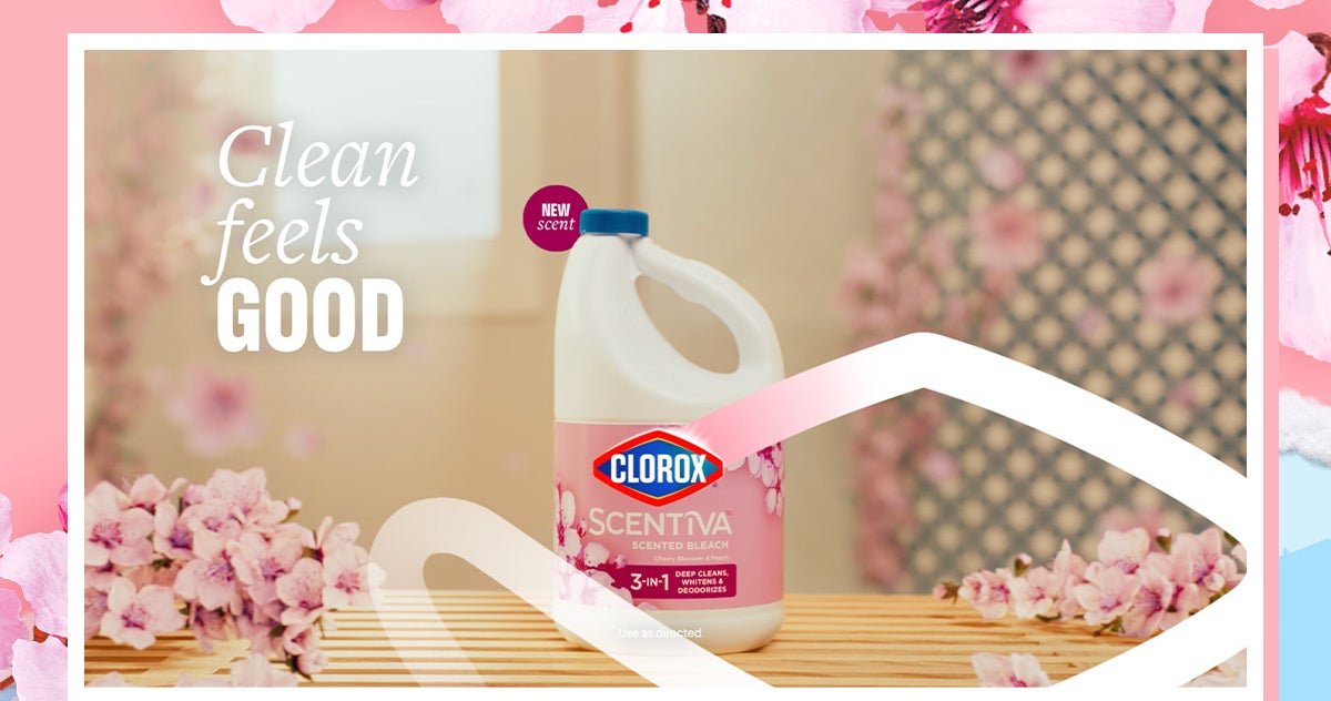 Clorox Scentiva Scented Bleach Adds Cherry Blossom & Peach Scent | The ...